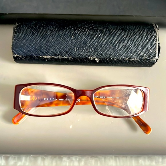 Prada | Accessories | Prada Vprf Crystal Baguette Logo Temple ...